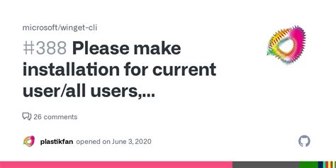 Please Make Installation For Current User All Users Consistent For All Packages Issue