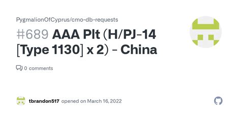 Aaa Plt Hpj 14 Type 1130 X 2 China · Issue 689