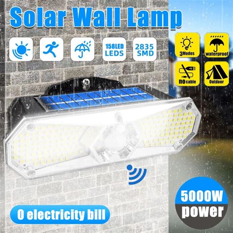 Hot Super Bright 5000w Solar Lights Outdoor Motion Sensor 126led Ip65 Waterproof Garden Night