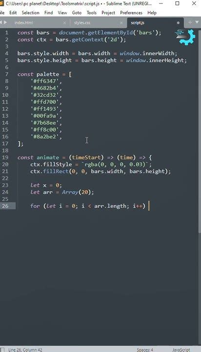 bars animation using html css and javascript youtube