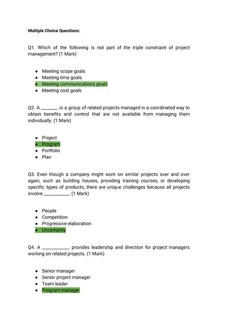 Example Midterm With Answers Multiple Choice Questions Q1 Which Of The Following Is Not Part