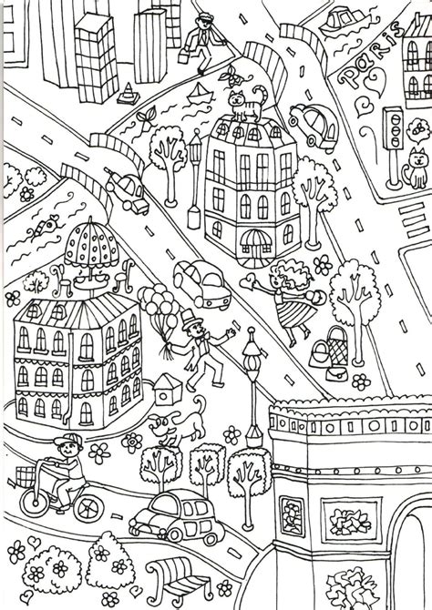 Раскраски города с часами (44 фото)