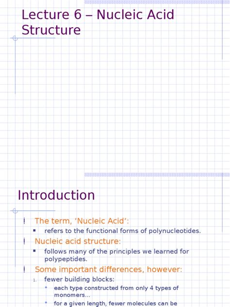 Pdf Lecture 6 Nucleic Acid Structure Dokumen Tips