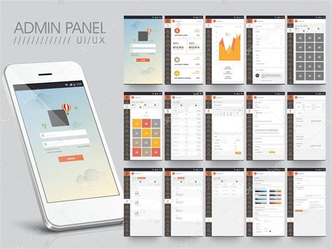 Admin Panel User Interface Layout Stock Vector Image By