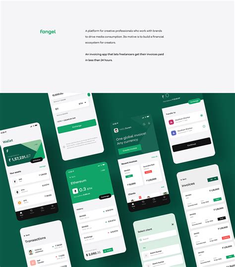 Fangel Invoicing App Ui And Ux Design Behance