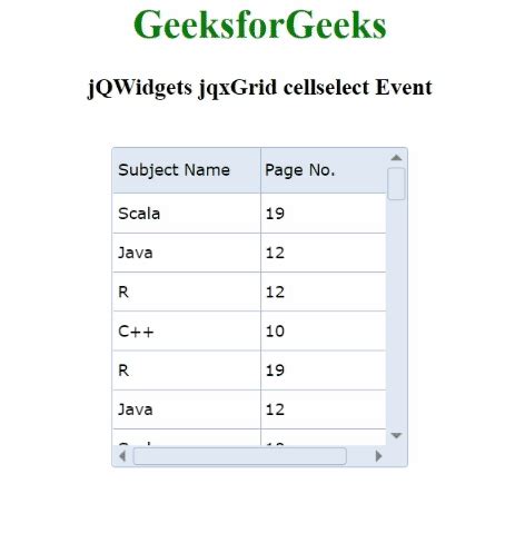 jQWidgets jqxGrid cellselect 事件 码农参考