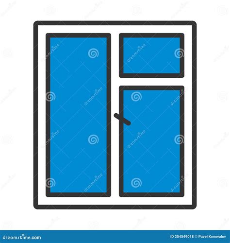 Icon Of Closed Window Frame Stock Vector Illustration Of Decoration Glass 254549018