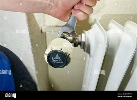 Stuttgart Germany February 01 2022 Hand Replace Old Danfoss