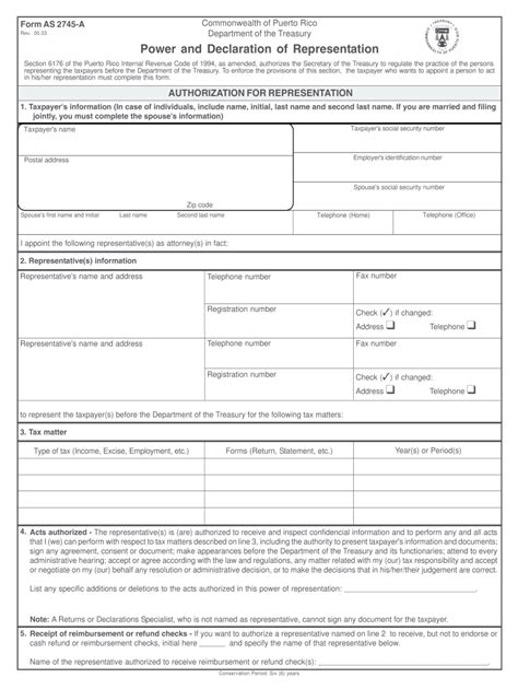Puerto Rico Form As 2745 A Fill Out And Sign Printable Pdf Template