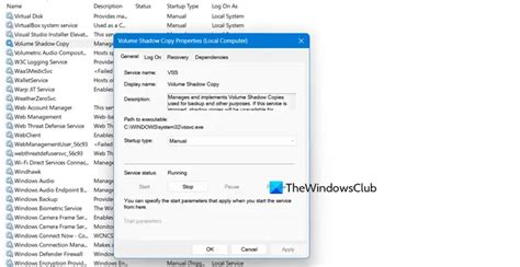 VSS Error Unexpected Error Calling Routine CoCreateInstance
