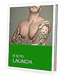 Tattooed And Muscular Man Exuding Sex Appeal Presentation Folder Design ID 0000094194