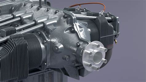 Aero Engine Lycoming O 320 Old 3d Model 99 Gltf Obj Ma Max Upk Unitypackage C4d Fbx