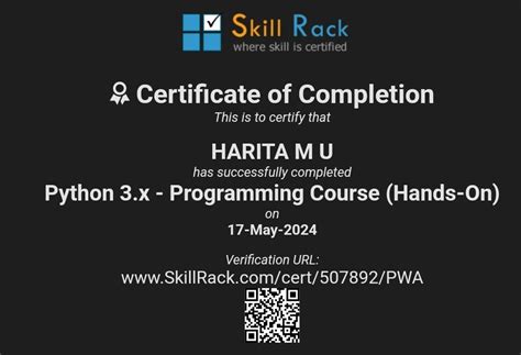 Harita M U On Linkedin Python Learningjourney Skillrack