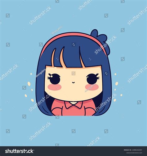 Cute Kawaii Girl Chibi Mascot Vector Stock Vector Royalty Free