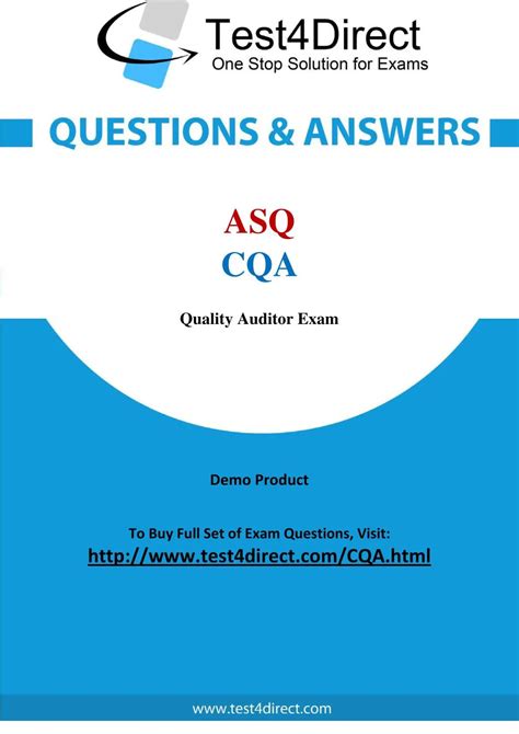 Ppt Cqa Asq Exam Updated Questions Powerpoint Presentation Free