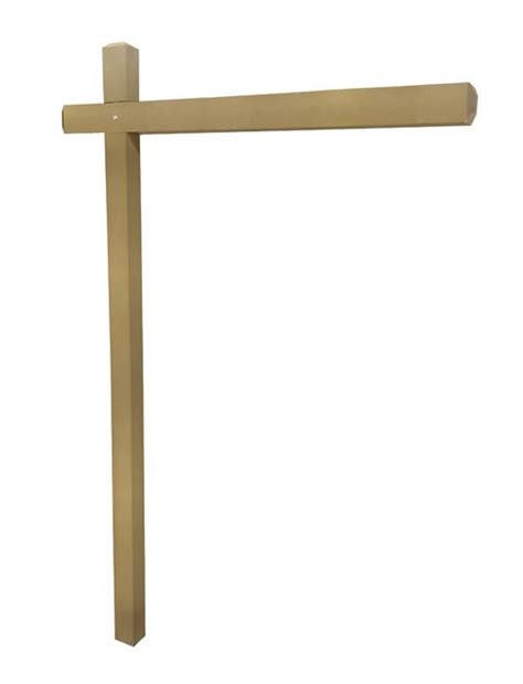 Aluminum Sign Post Gold Shimmer