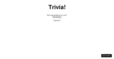 Trivia Project Starter Code Codesandbox