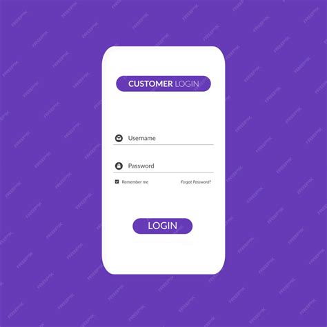 Premium Vector Register Ui Page Design Login Form Account User