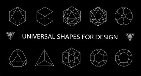 Premium Vector Set Geometry Elements Vector Isolated On Background