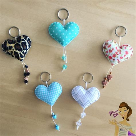 Llaveros De Corazones De Fieltro