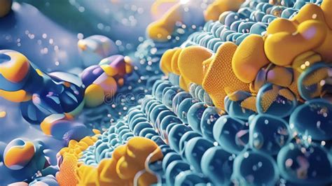 A Closeup Image Of A Cell Membrane Highlighting The Presence Of Numerous Cellular Adhesion