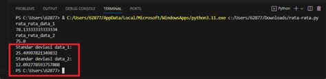 Menghitung Standar Deviasi Pada Python