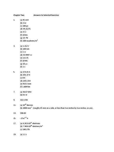 Chapter Two Answers To Selected Exercises Pdf