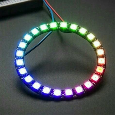 Jual RGB LED Ring 24Bit WS2812 5050 RGB LED Integrated Drivers Kota Surabaya NN Digital