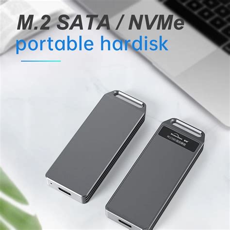 New M 2 Mobile HDD Enclosure NVMe SATA To USB 3 1 Mini Solid State Hard Disk Box External 2242