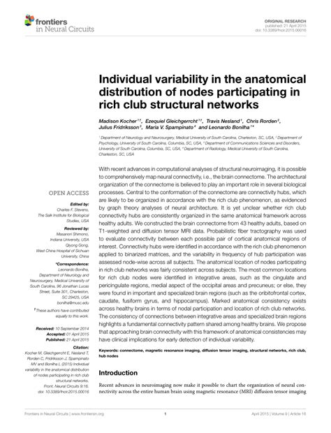 Pdf Individual Variability In The Anatomical Distribution Of Nodes