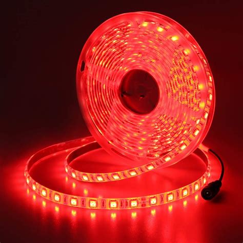 JOYLIT 24V Red LED Strip Lights, 16.4FT/5M Flexible 300 Units 5050 LEDs ...