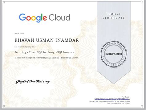Rijavan Inamdar On Linkedin Cloudsecurity Postgresql Cloudsql Continuouslearning
