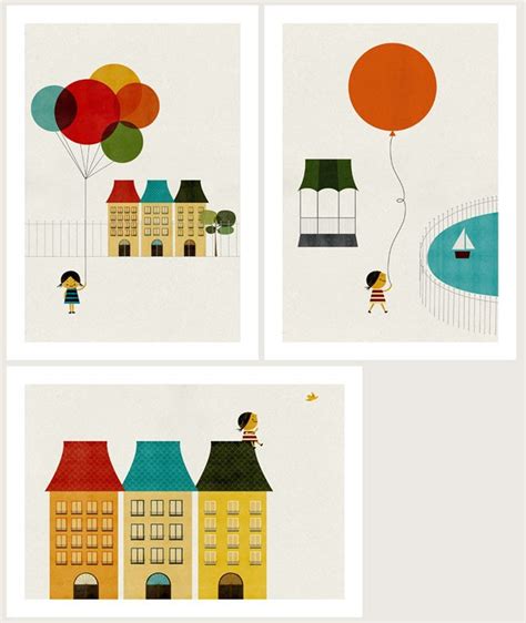 In The Set Of Three Prints Etsy