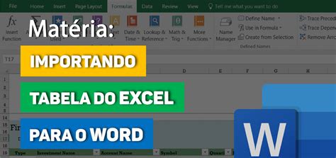 Importando Tabela Do Excel Para O Word Instituto Eidos
