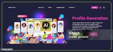 Ai 도우미 봇 프로필 생성 디지털 통신 개념으로 소셜 미디어에서 채팅하는 혼합 인종 Z세대에 대한 스톡 벡터 아트 및 기타