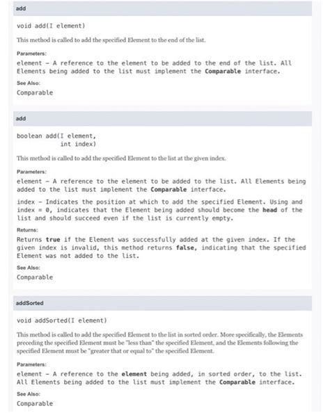 Solved Public Interface List Interface This Interface