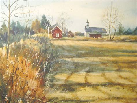 Listed Dorla Dean Slider Aws Watercolor Autumn Barn Pennsylvania