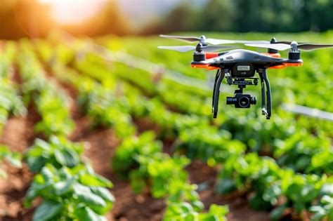 Premium Photo A Smart Agriculture Scene With Sensors And Drones Monitoring Crop Health And