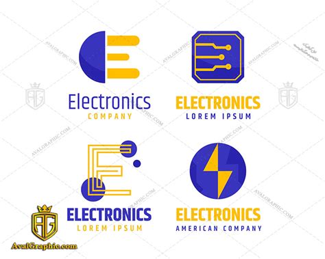 مجموعه لوگو مغازه لوازم الکتریکی