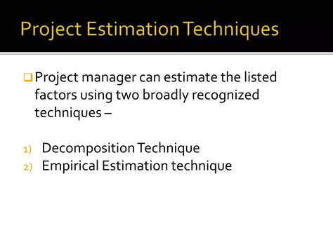 Software Project Estimation Pptx