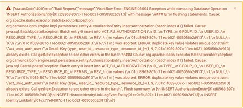 statuscode 400 error bad request message workflow error