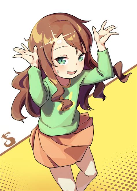 Safebooru 1girl Bangs Blush Brown Hair Character Name Commentary