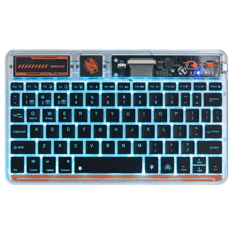 New Three Mode Transparent Bluetooth Keyboard RGB Three Device Toggle Bluetooth Backlit Keyboard
