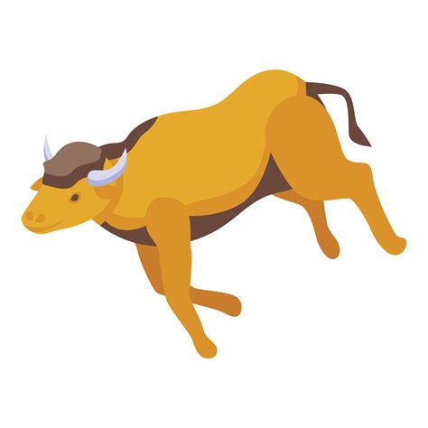 Running Buffalo Icon Isometric Vector American Bison 16160327 Vector Running Buffalo Icon Isometric Vector American Bison 16160327 Vector