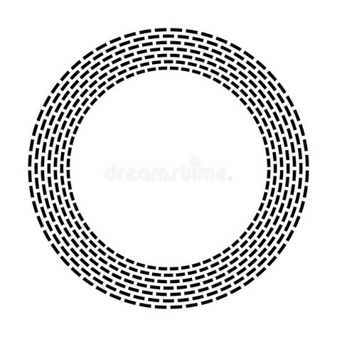 Abstract Radial Geometric Circle Pattern For Round Frame Stock Illustration Illustration Of