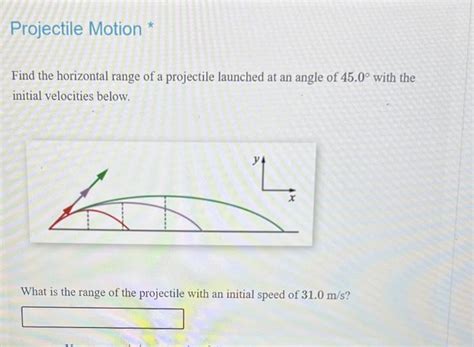 Solved Find The Horizontal Range Of A Projectile Launched At Chegg