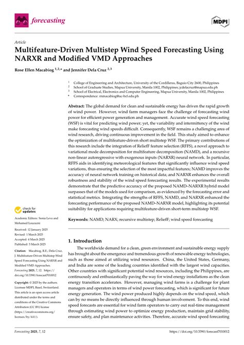 Pdf Multifeature Driven Multistep Wind Speed Forecasting Using Narxr