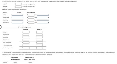 Solved Compute The Overhead Cost Per Unit For Each Chegg Com