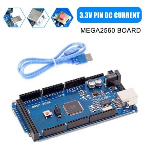 MEGA 2560 R3 ATMEGA16U2 ATMEGA2560 16AU Board USB Cable For Arduino
