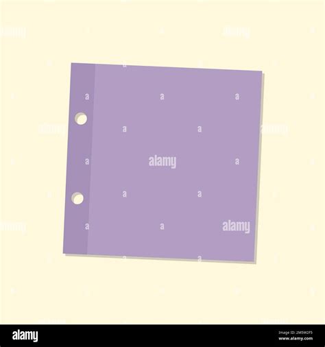 Purple Hole Punched Notepaper Journal Sticker Vector Stock Vector Image Art Alamy